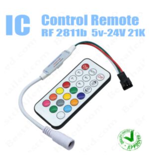 ชุด Control Remote RF 21key ไฟ Led เส้น วิ่ง IC 2811-2812 5V-12V ...